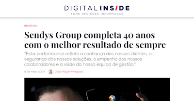Alidata | Sendys Group completa 40 anos com o melhor resultado de sempre